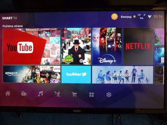 Internet VIVAX SMART LED TV na 12V iz Akumulator