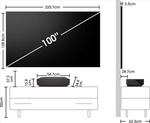 HISENSE 100 inča 100L5F-B12 Laser 4K UHD Smart TV