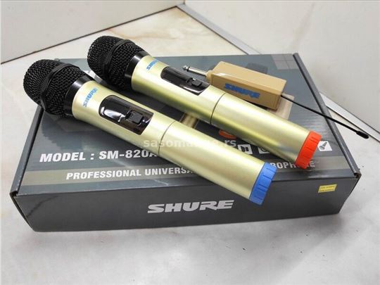 Shure bezicni mikrofon set profesionalni 2 mikrofo