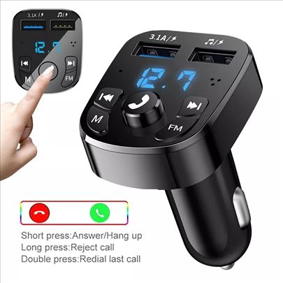 Bluetooth FM Transmiter, HandsFree, MP3, SD, 3.1A