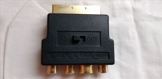 Adapter skart/audio, s-vhs, video, pozlata