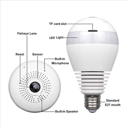 Kamera sijalica 360 stepeni IP WiFi kamera