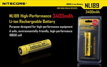 Baterija Nitecore NL189 3400mAh