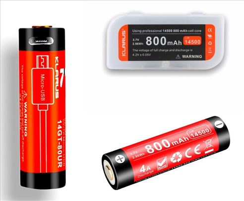 Klarus 14500 litijumska baterija 800mAh