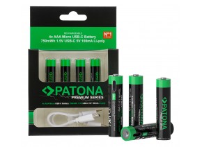 PATONA 1409 Premium USB-C 4x AAA 1.5V Li-Polymer 750mWh