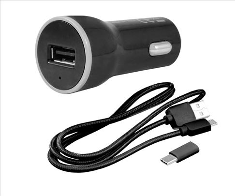 USB auto punjač sa micro usb adapterom