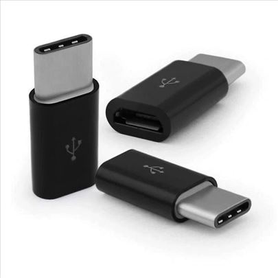 USB-C adapter sa Mikro usb-a crni i beli