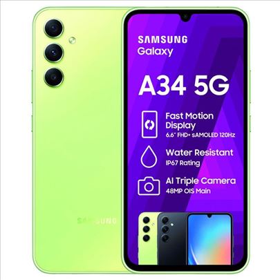 Samsung A34 8/128gb Awesome Lime Novo!