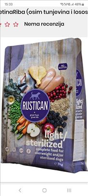 Rustican hrana za pse 12kg light/sterlized