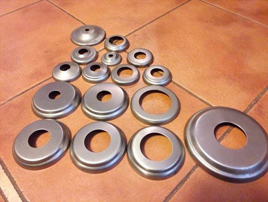 Rozetne za cev fi 25 mm metalne, inox i aluminijum