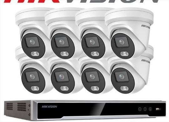 Hikvision set IP 8 kamera 4 megapiksela ColorVu