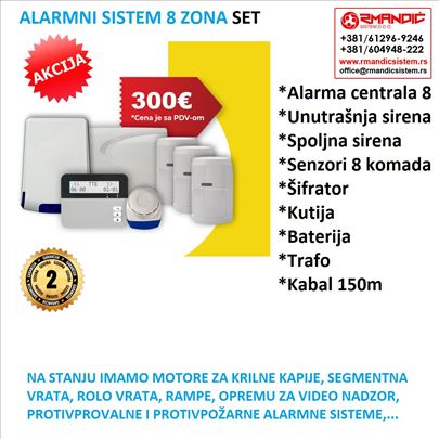 Alarm-Alarmni sistem TELETEK sa 8 zona SET