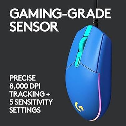 Logitech G203 Lightsync RGB 6 button Mouse Blue