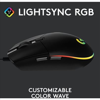 Logitech G203 Lightsync RGB 6 button Mouse Black