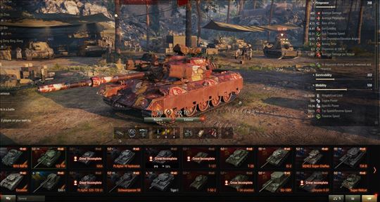 World of Tanks WOT nalog 122TM, T34, Chrysler GF