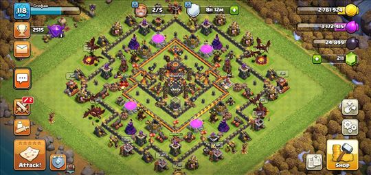 Clash of clans TH10 nalog 118 lvl