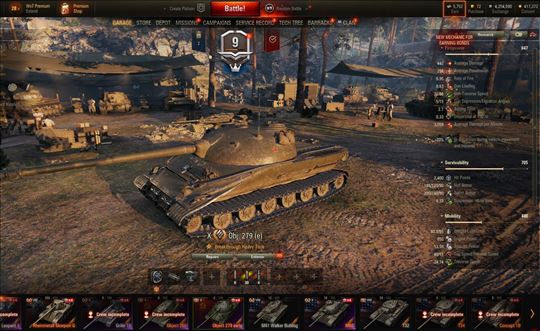 World of Tanks WOT nalog Obj279 Obj 260, Concept1B