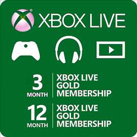 UK/US XBox Live Gold pretplata i dopuna ONE/360