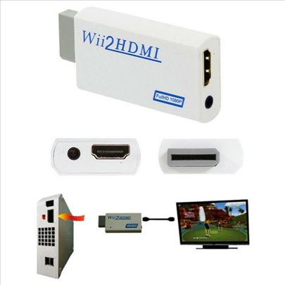 Wii na HDMI adapter sa 3.5mm izlazom zvuka 1080p