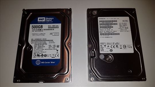 2 razna hardiska formata 3.5 od po 500gb na sata