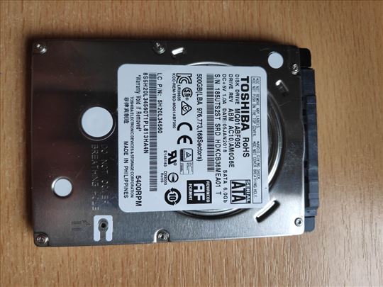 TOSHIBA 500GB 2.5", SATA II, 8MB, 5400rpm - MQ01AB