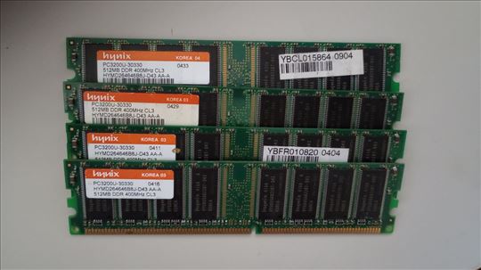 2Gb Hynix 512Mb / 400Mhz DDR1 SDRAM / set 4 kom