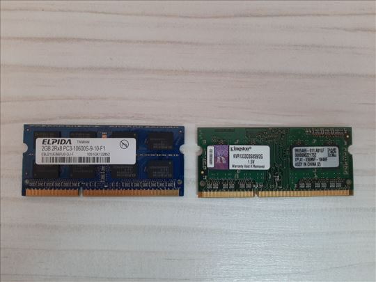 2 x DDR3 2GB RAM memorije, Kingston i Elpida