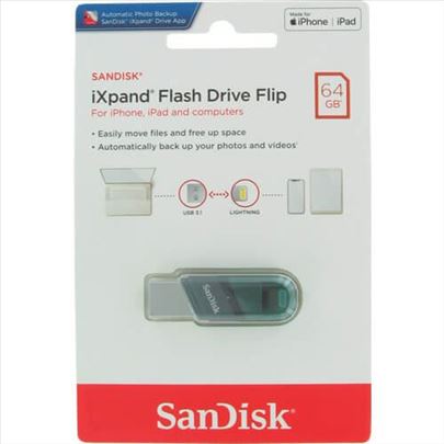 SanDisk iXpand Flash Drive Flip 64gb Novo!