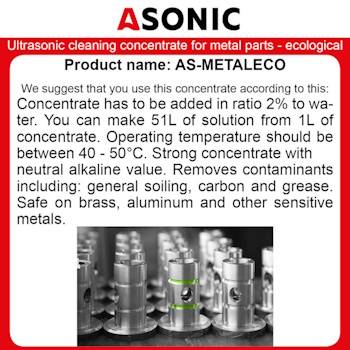 Asonic ultrazvučni koncentrat za čišćenje 1l AS-METALECO-1