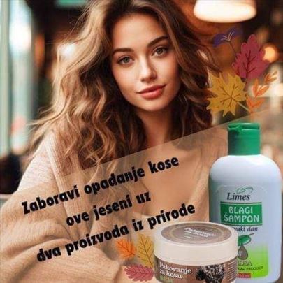 Blagi šampon i pakovanje protiv opadanja kose