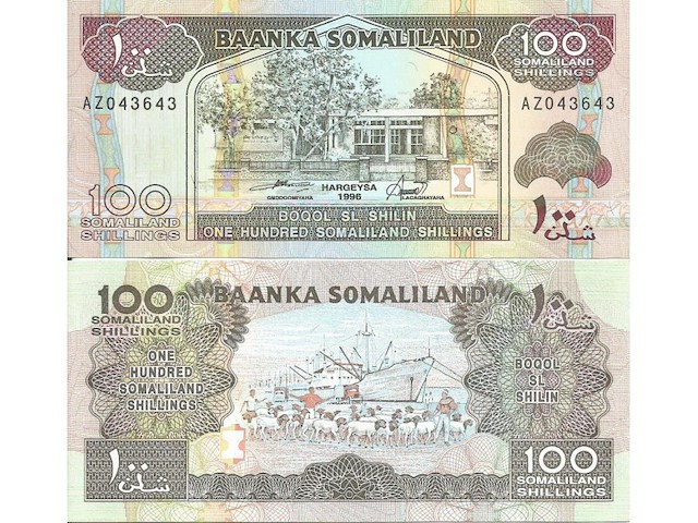 Somaliland 100 shillings 1996. UNC