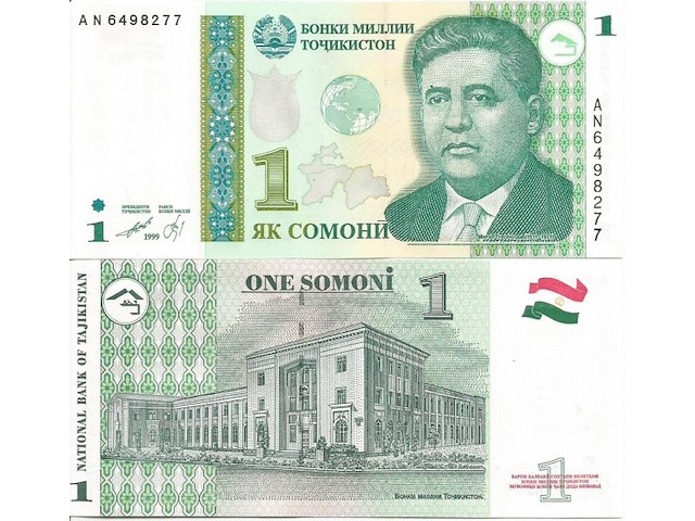 Tadžikistan TAJIKISTAN 1 Somoni 1999. UNC