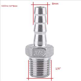 Riblja kost priključak za crevo 1/4“ – 8mm