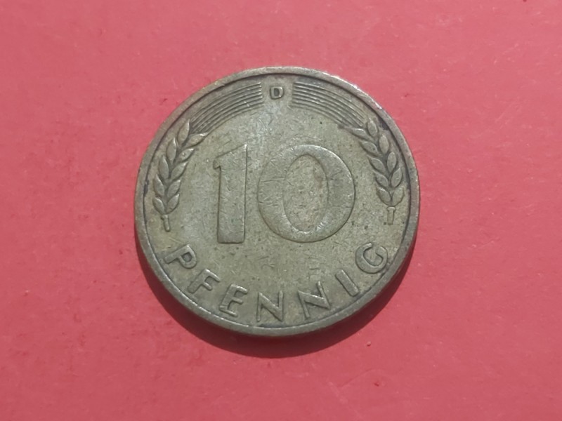 Nemačka - 10 pfennig 1949 god D