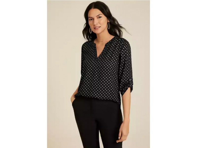 **NEW LOOK polka dot sifon bluza L NOVO**