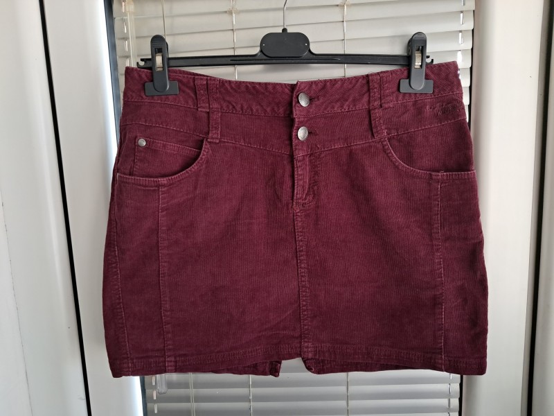 BENETTON somot bordo mini suknja vel 40