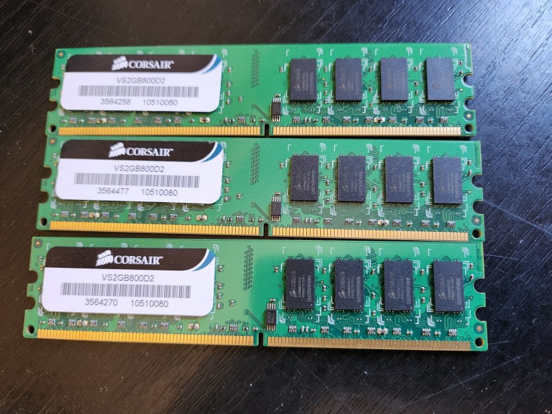 Corsair DDR 2 6GB 3x 2GB