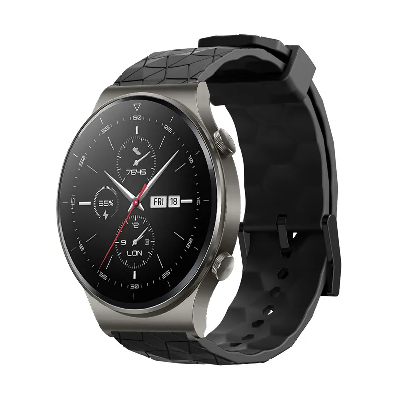 Crna Silikonska Narukvica 22 Mm Huawei Watch GT/GT 2 Pro/GT3/GT 3 Pro/Huawei Watch 3