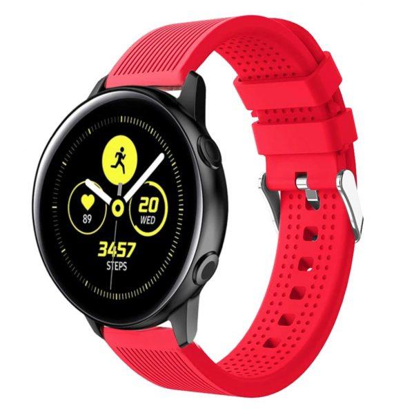 Crvena Silikonska Narukvica 20mm Samsung Active, Galaxy Watch 42mm, Galaxy Watch 4, Huawei Watch 42mm