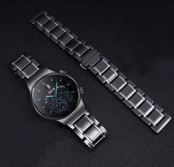 Keramicka Silver Black Narukvica 22mm Samsung Watch, Huawei Watch, Amazfit Watch