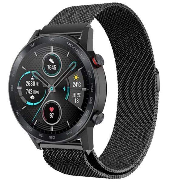 Metalna Crna Milanese Narukvica 22 Mm Samsung Watch, Huawei Watch, Amazfit Watch