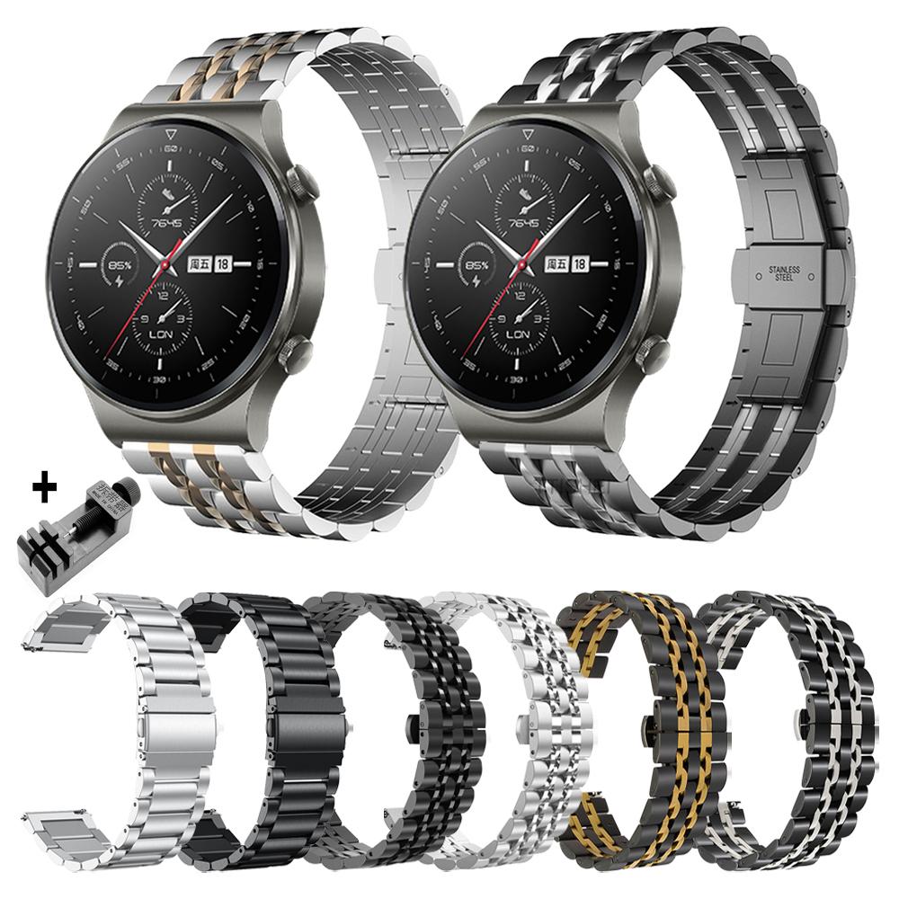 Metalna Narukvica Black Silver 22 Mm Za Samsung Galaxy Watch 46mm, Gear S3, Huawei Watch 1,2,3,3 Pro