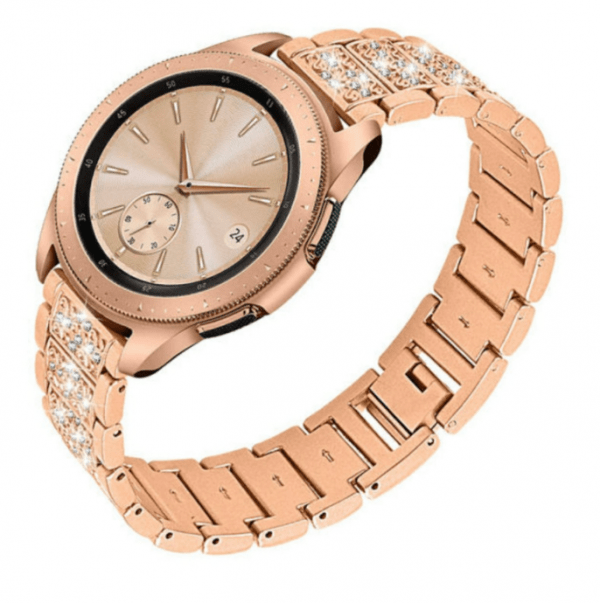 Metalna Rose Gold Narukvica Sa Cirkonima 20 Mm Samsung Watch, Huawei Watch, Amazfit