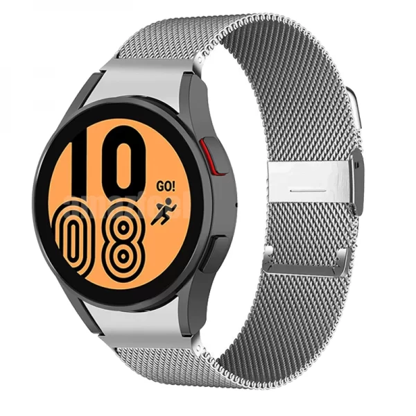 Metalna Siva Pancirna Narukvica 20 Mm Za Samsung Galaxy Watch 4 40mm, 42mm, 44mm, 46mm