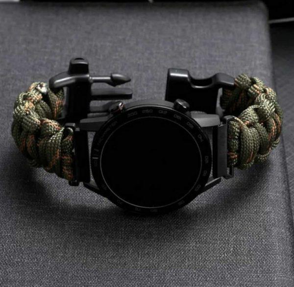 Military Zeleno Zuta Pletena Narukvica 22 Mm Samsung Watch, Huawei Watch, Amazfit Watch