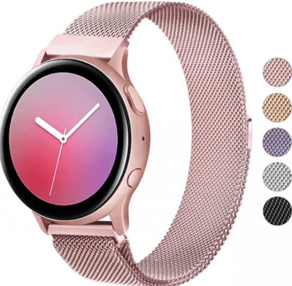 Rose Pink Metalna Milanese Narukvica 20 Mm Magnetna Kopca Samsung Watch, Huawei Watch, Amazfit