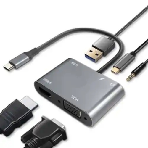 Adapter-konverter Tip C-HDMI/VGA/1xUSB 3.0//Tip C/Audio Linkom