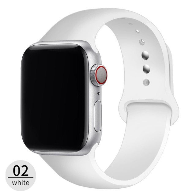 Apple watch silikonska bela narukvica 38 mm, 40 mm, 41 mm