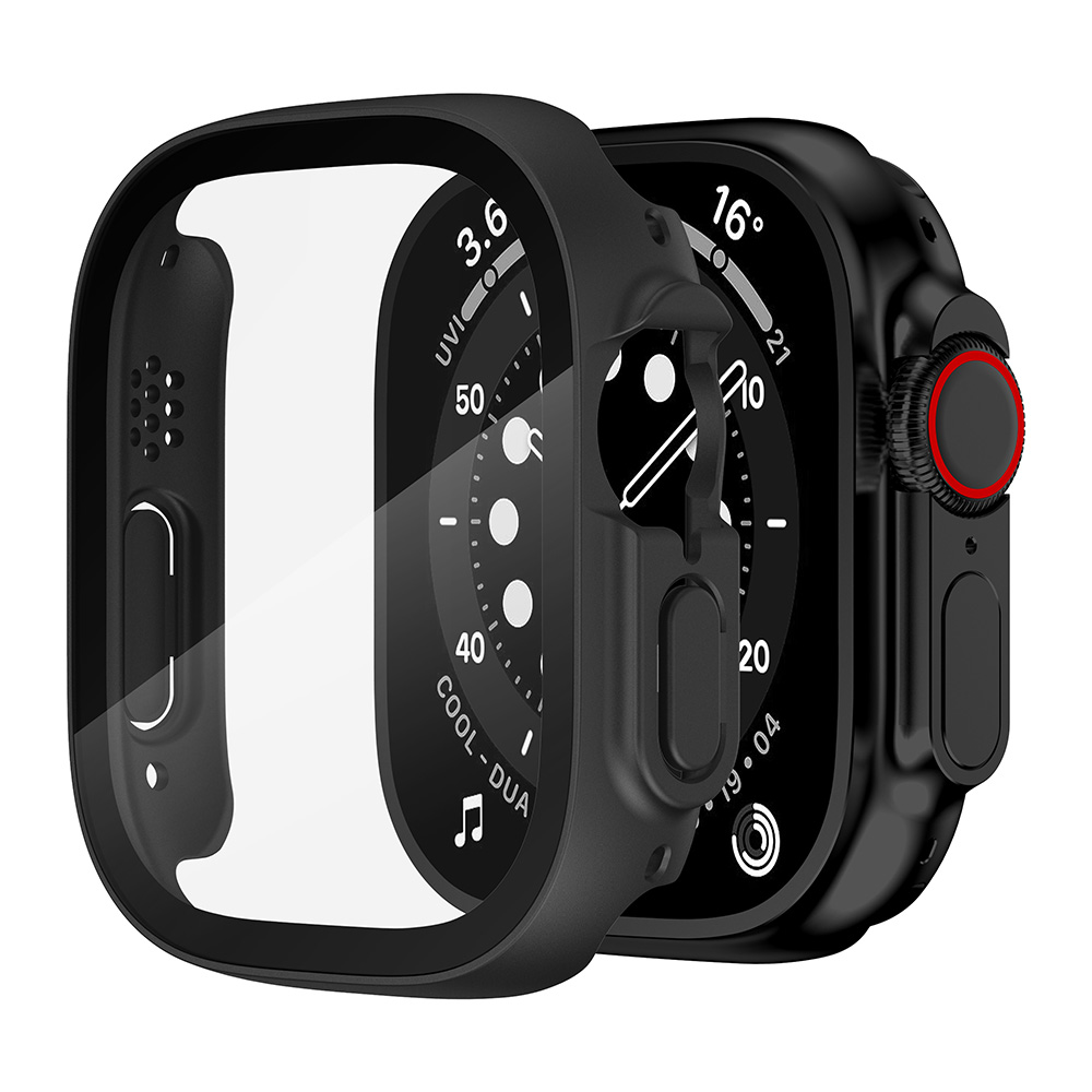 Crno zastitno kuciste i zastitno staklo za Apple Watch Ultra 49mm
