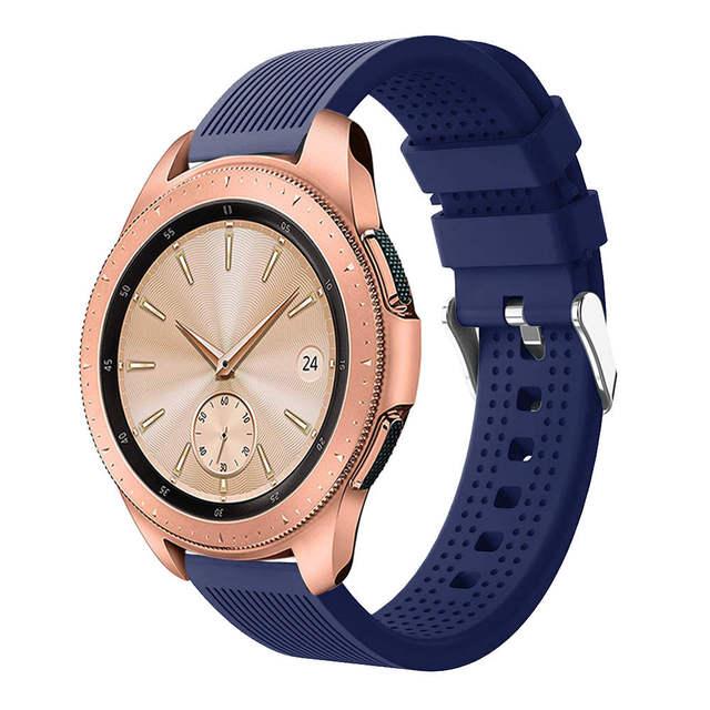 Tamno Plava Silikonska Narukvica 20 Mm Samsung Active, Galaxy Watch 42mm, Galaxy Watch 4, Huawei Watch 42mm